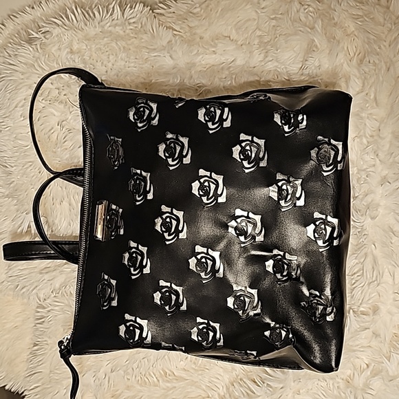 Tahari | Bags | Tahari Black Roses Backpack | Poshmark